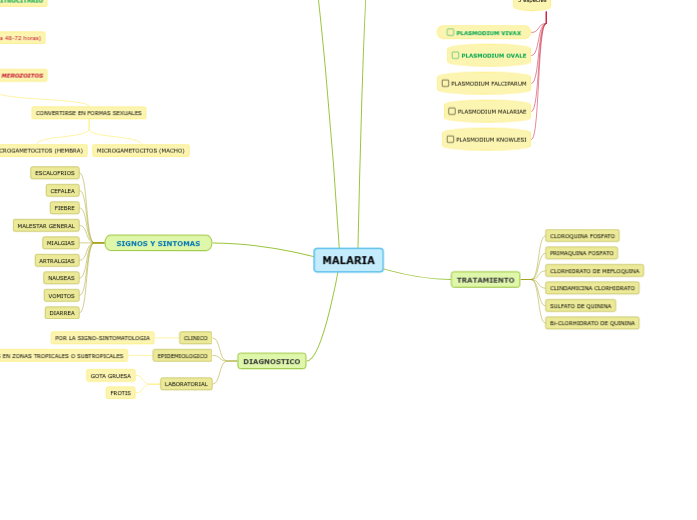 MALARIA-UNIV CRISTHIAN CAMPAÑA ARUQUIPA - Mind Map